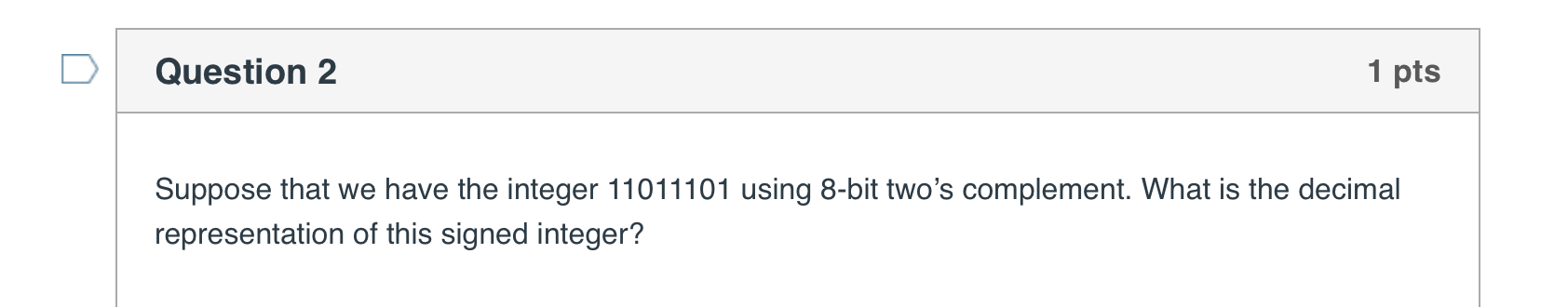 Solved Question 2 1 pts Suppose that we have the integer | Chegg.com
