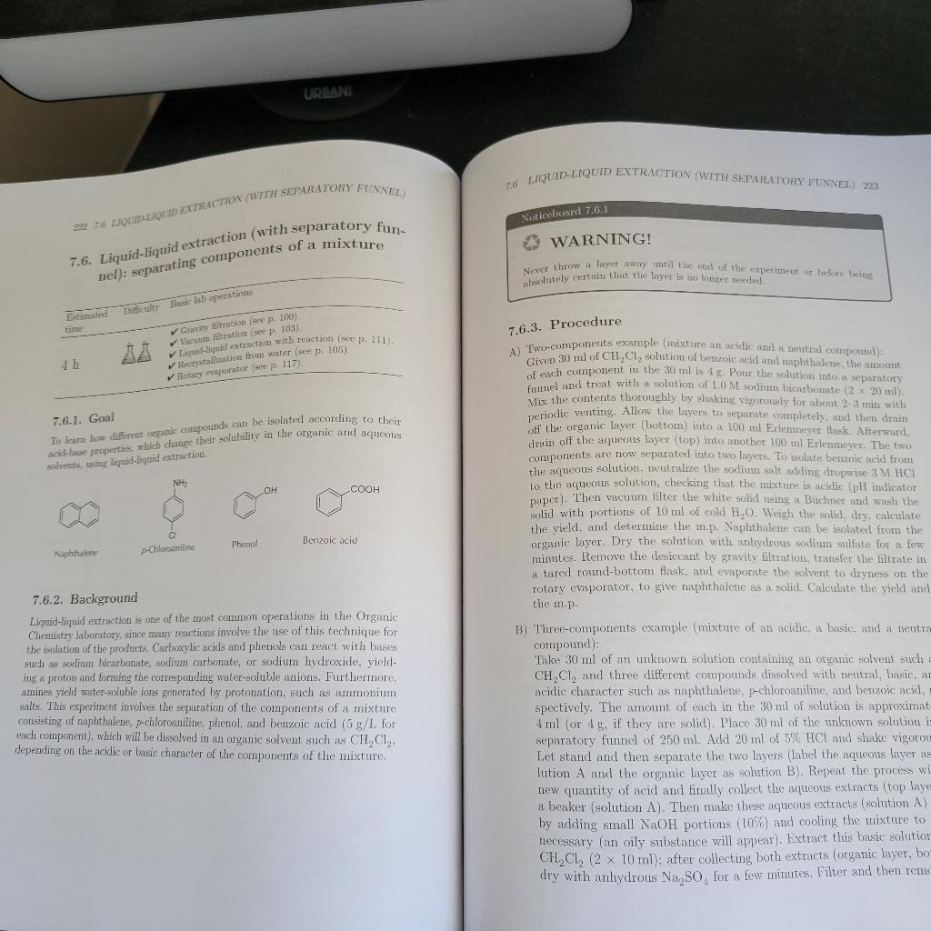 Solved 2. In Part A, you add 3MHCl to the aqueous layer | Chegg.com