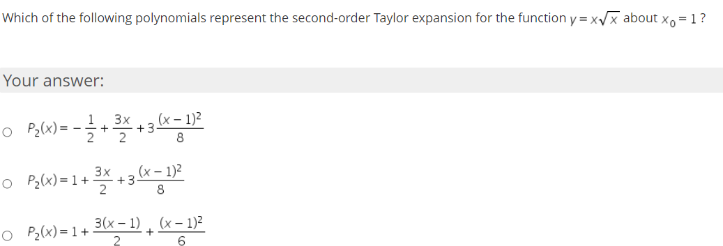 Solved Which of the following polynomials represent the | Chegg.com