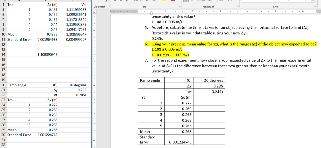 Solved I just need help with number 6, I have all the data | Chegg.com
