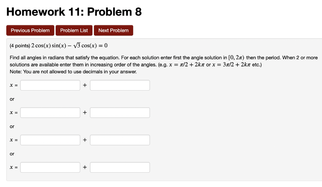 Solved Homework 11: Problem 8 Previous Problem Problem List | Chegg.com