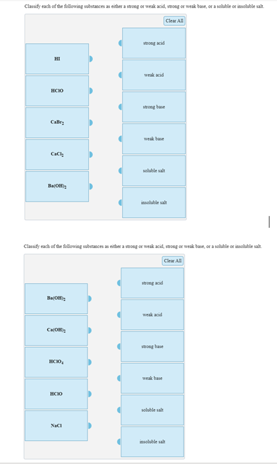 Solved Classify each of the following substances as either a | Chegg.com