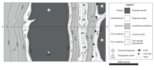 Drawing a cross section from A-A’ in order to | Chegg.com