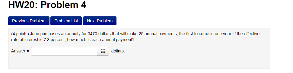 Solved HW20: Problem 4 Previous Problem Problem List Next | Chegg.com
