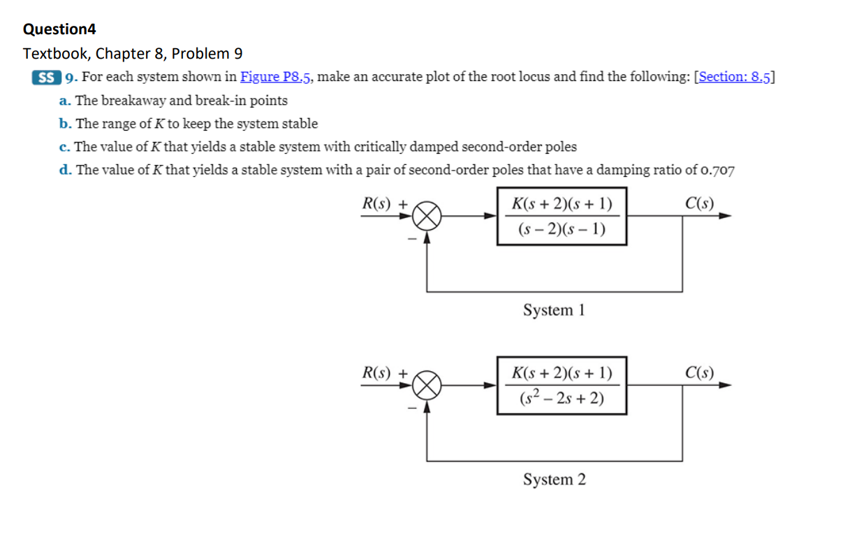 Solved Question 4 Textbook, Chapter 8, Problem 9 SS 9. For | Chegg.com