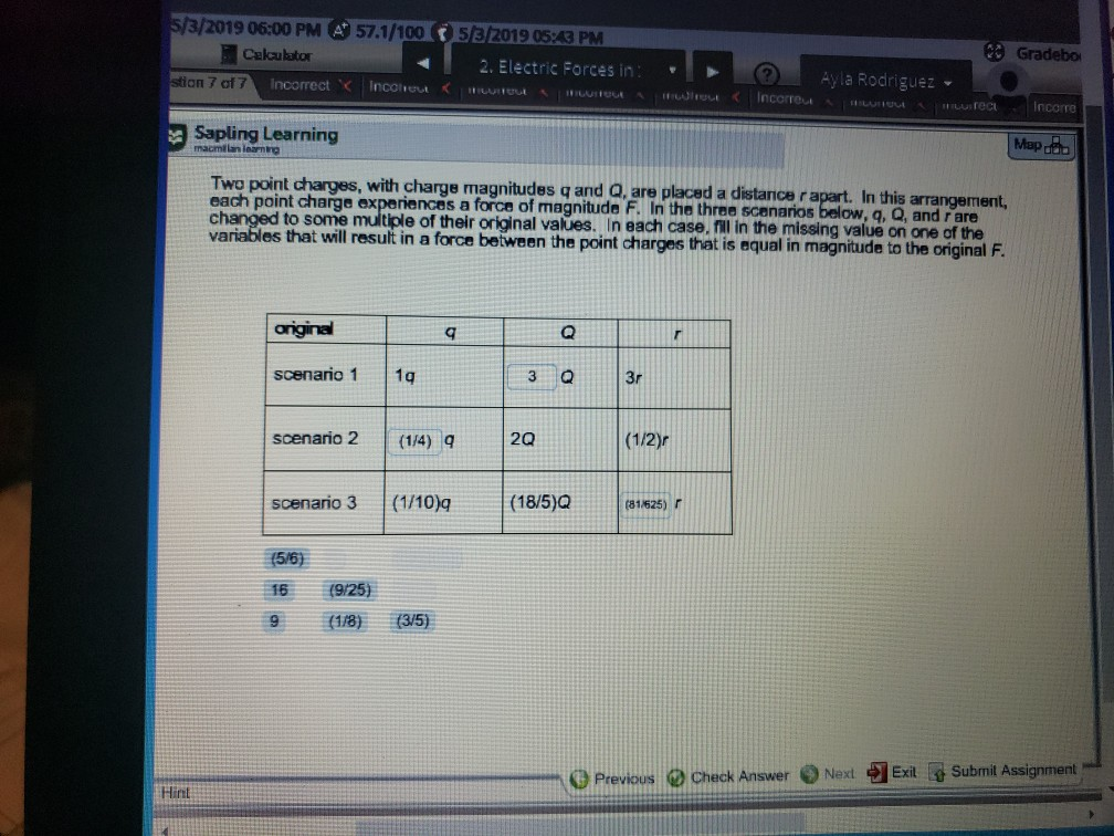 Solved physics with matching | Chegg.com