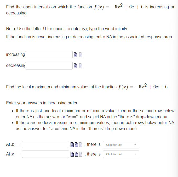 Solved Find the open intervals on which the function | Chegg.com