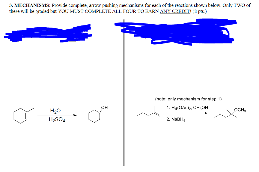 Solved 3. MECHANISMS: Provide complete, arrow-pushing | Chegg.com