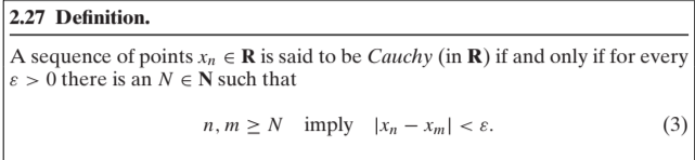 Solved п 1. Prove that is Cauchy. in +1 2.27 Definition. A | Chegg.com