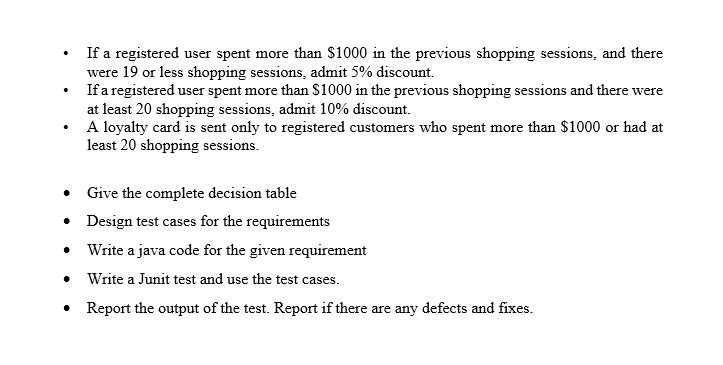 Solved Give the complete decision table Design test cases | Chegg.com