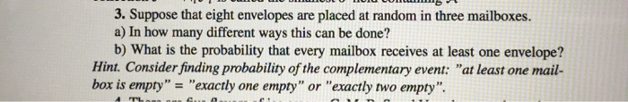 Solved Suppose that eight envelopes are placed at random in | Chegg.com