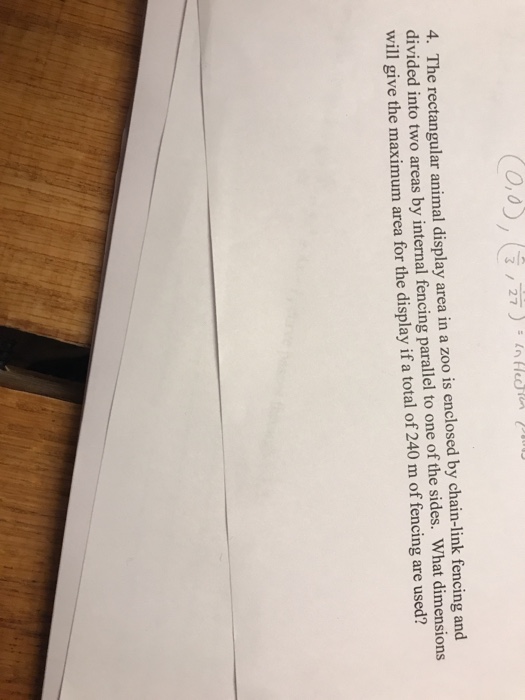 Solved 4. The rectangular animal display area in a zoo is | Chegg.com