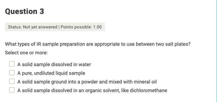 Solved Question 3 Status: Not yet answered Points possible: | Chegg.com