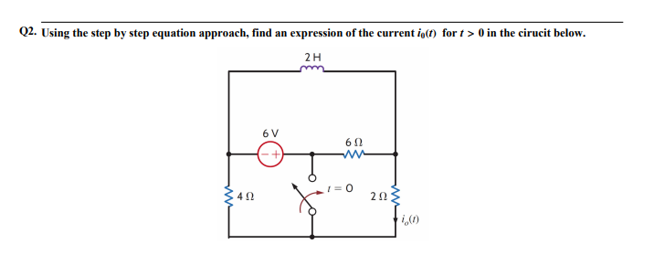 Solved Q2. Using the step by step equation approach, find an | Chegg.com