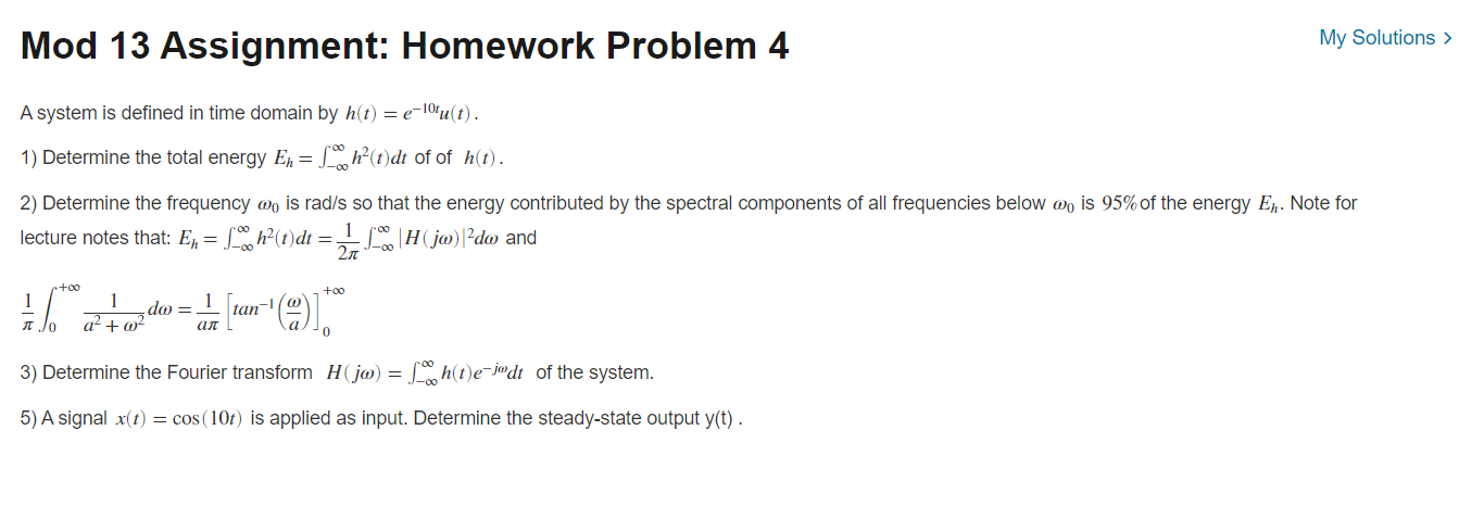 Solved Mod 13 Assignment: Homework Problem 4 My Solutions > | Chegg.com