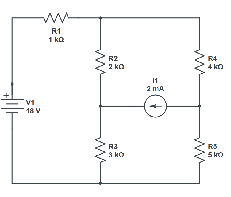Solved 10) ﻿Para el circuito de la figura y utilizando | Chegg.com