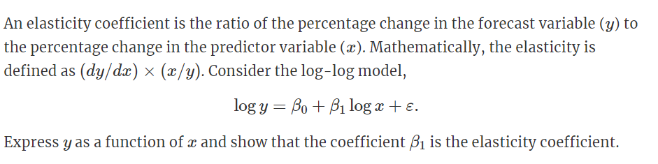 Solved An elasticity coefficient is the ratio of the | Chegg.com