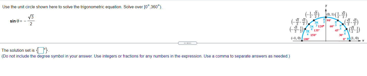 Solved Use the unit circle shown here to solve the | Chegg.com