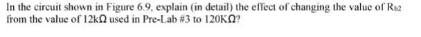 Solved Vcc = 12V Rb1 = 47k Rb2 = 12k Rc = 3.3k Re = 1k | Chegg.com