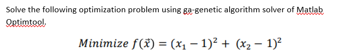 Solved Solve the following optimization problem using | Chegg.com