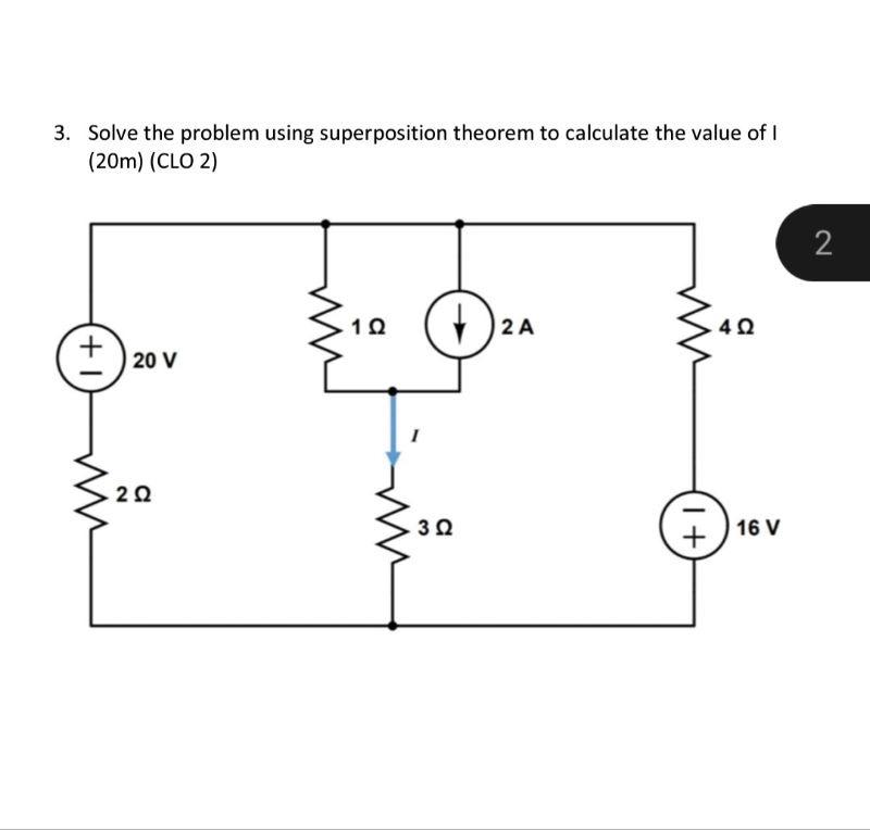 Solved 3. Solve the problem using superposition theorem to | Chegg.com