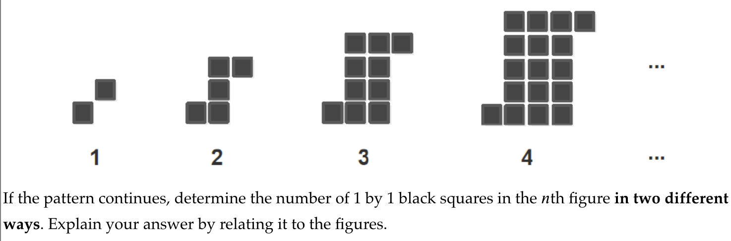 Solved ... 1 2. 3 4 II. If the pattern continues, determine | Chegg.com