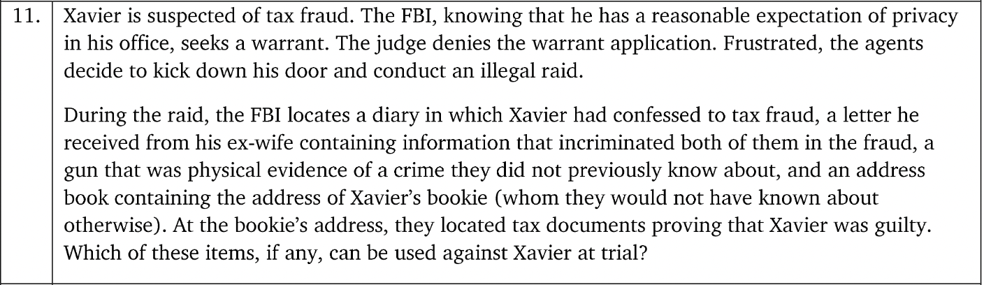 Solved Xavier is suspected of tax fraud. The FBI, knowing | Chegg.com
