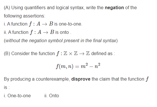 Solved (A) Using quantifiers and logical syntax, write the | Chegg.com