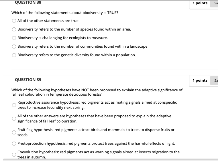 Solved QUESTION 36 1 pc Frederick Clements and Henry Gleason | Chegg.com