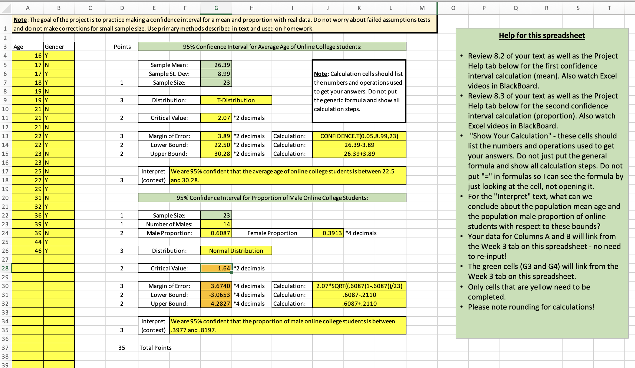 Solved I need help with this spreadsheet.. Specifically | Chegg.com