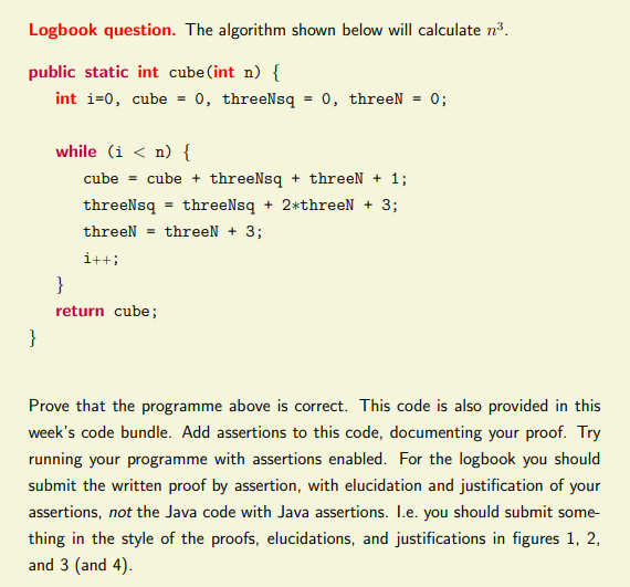 Prove that the programme above is correct. This code | Chegg.com