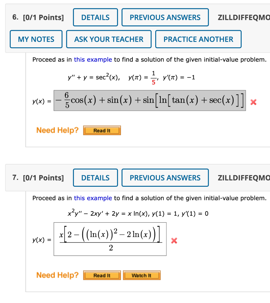 Solved ZILLDIFFEQMO Proceed as in this example to find a | Chegg.com