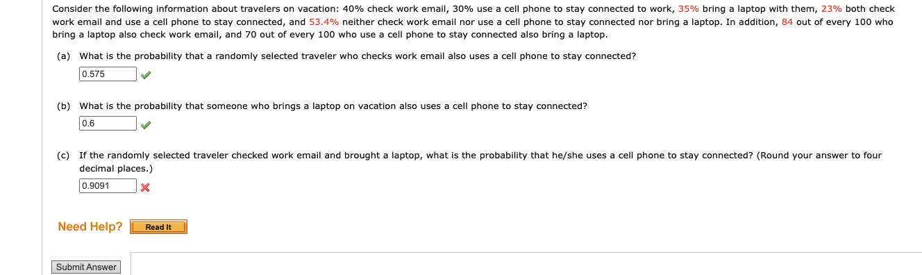 Solved bring a laptop also check work email, and 70 out of | Chegg.com