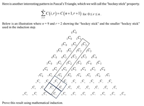 Solved Here is another interesting pattern in Pascal's | Chegg.com