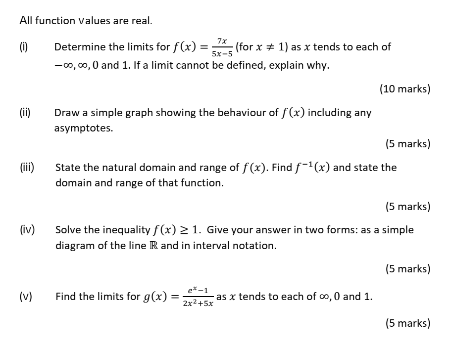 Solved All function values are real. (i) Determine the | Chegg.com