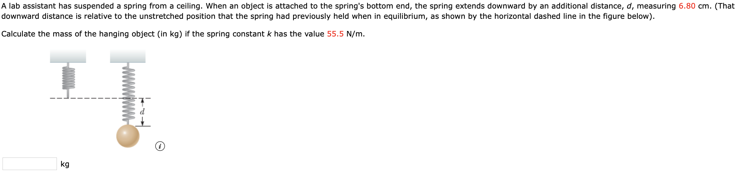Solved A lab assistant has suspended a spring from a | Chegg.com
