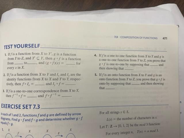 Solved 1. If f is a function from X to Y′,g is a function | Chegg.com