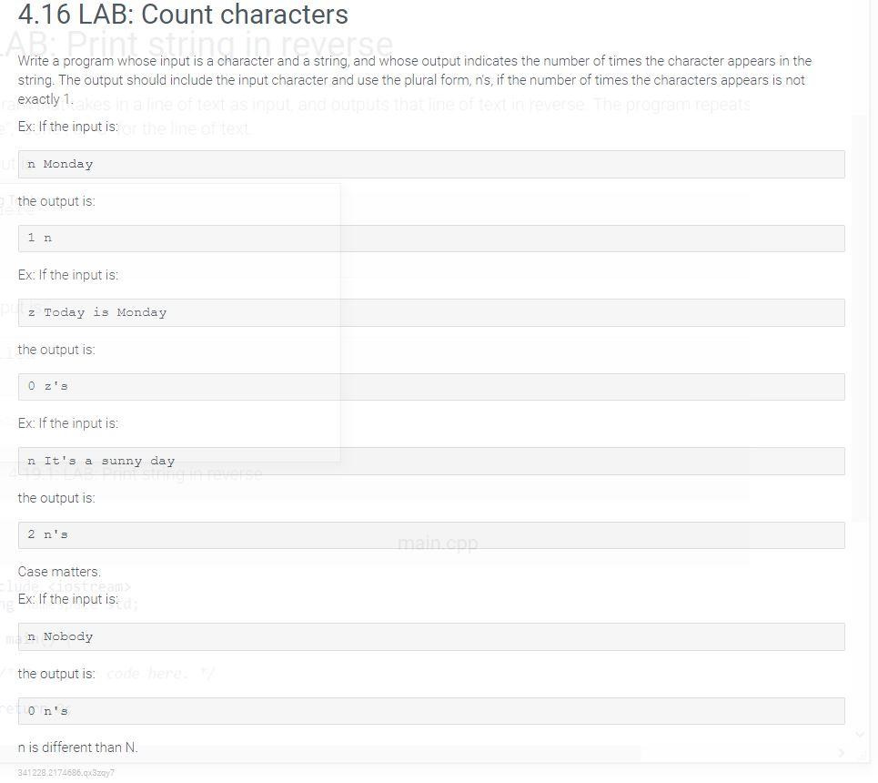 Solved 4 16 Lab Count Characters Ar Printerstriche Write A