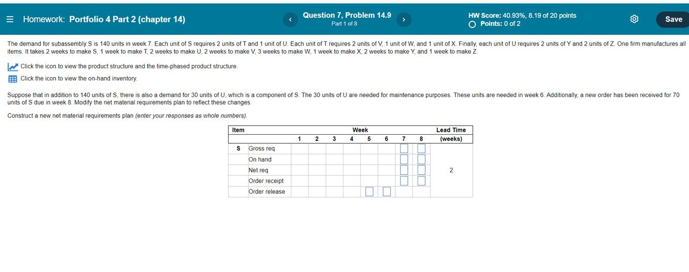 Solved = Homework: Portfolio 4 Part 2 (chapter 14) Question | Chegg.com