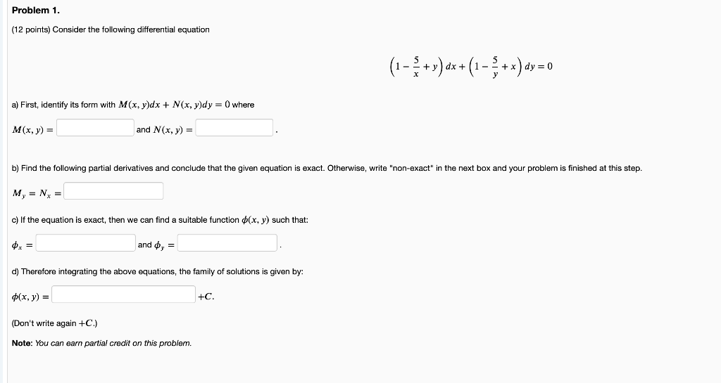 Solved Problem 1. (12 points) Consider the following | Chegg.com