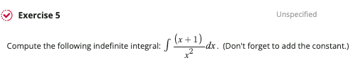 Solved Compute the following indefinite integral: | Chegg.com