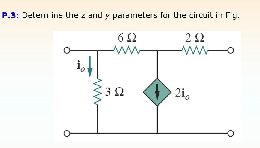 Solved P.3: Determine the z and y parameters for the circuit | Chegg.com