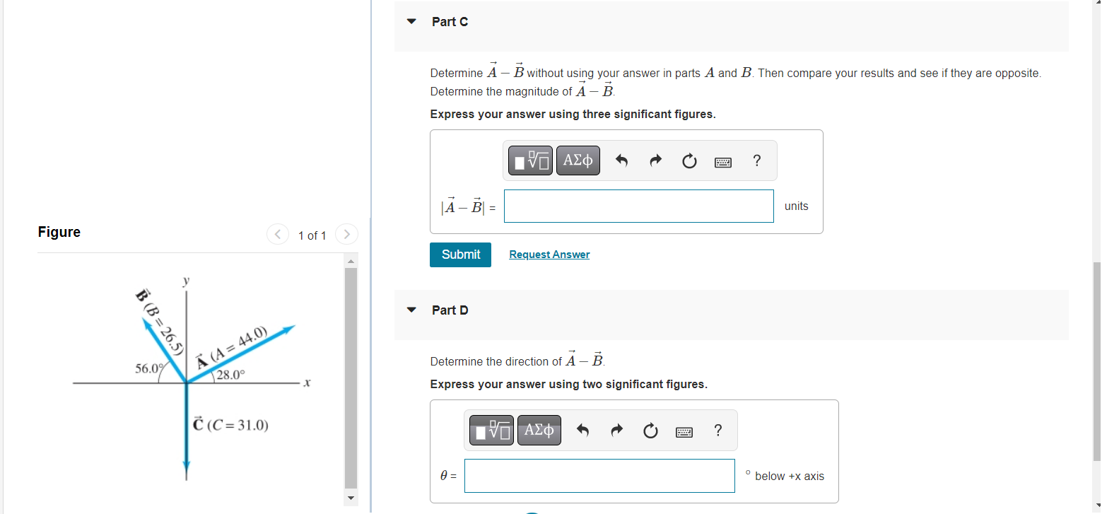 Solved Figure B (B=26.5) 56.0% A (A = 44.0) 28.0° C(C=31.0) | Chegg.com