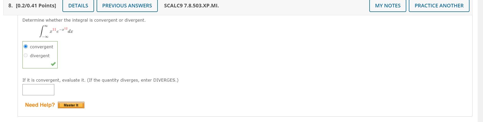 Solved 8. [0.2/0.41 Points] DETAILS PREVIOUS ANSWERS SCALC9 | Chegg.com