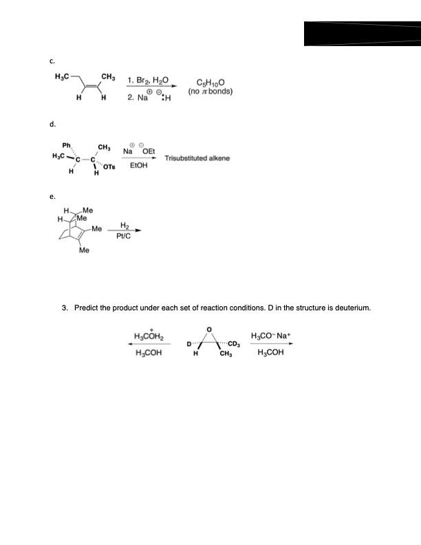 Solved Topics covered: Reaction of alkene, 1. Propose a | Chegg.com
