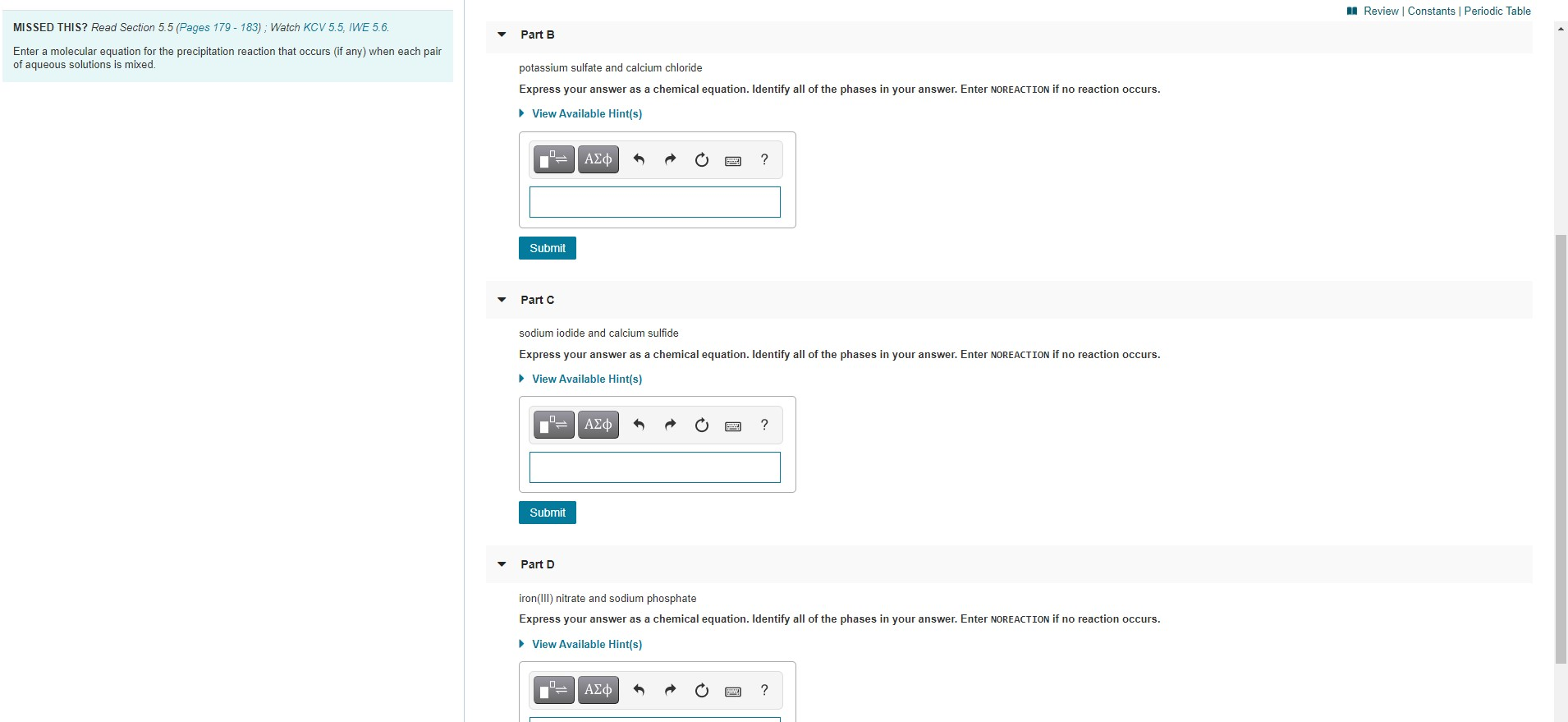 Solved MI Review Constants Periodic Table MISSED THIS? Read | Chegg.com