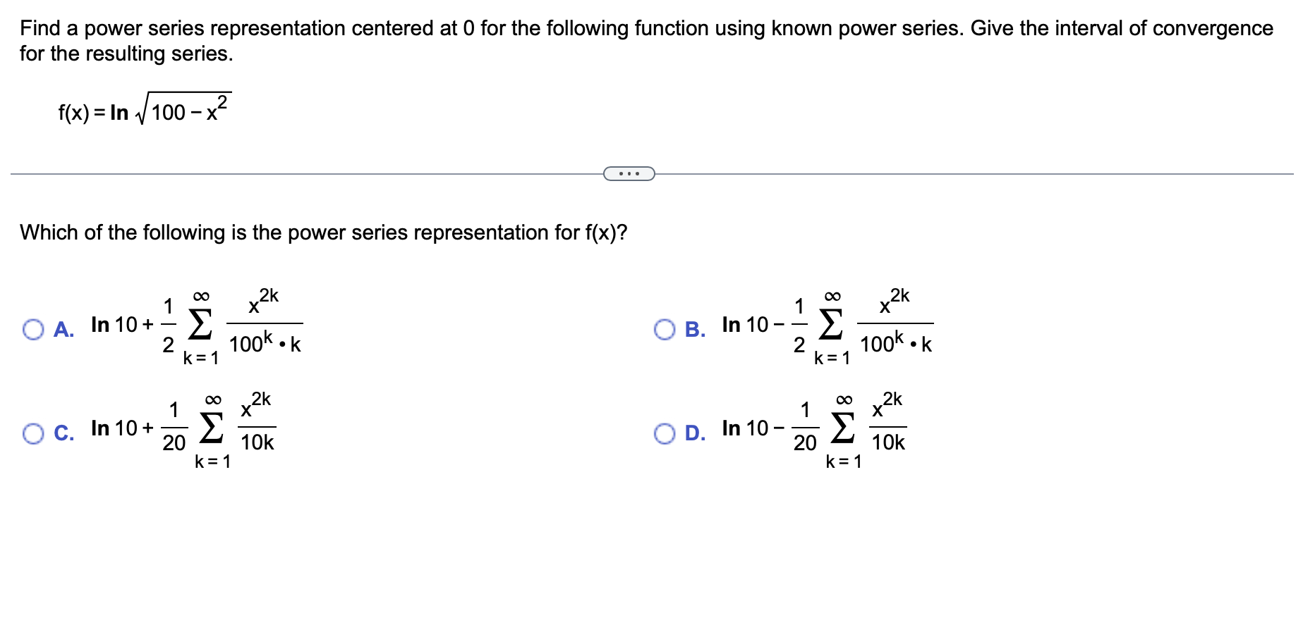 Solved Find a power series representation centered at 0 for | Chegg.com