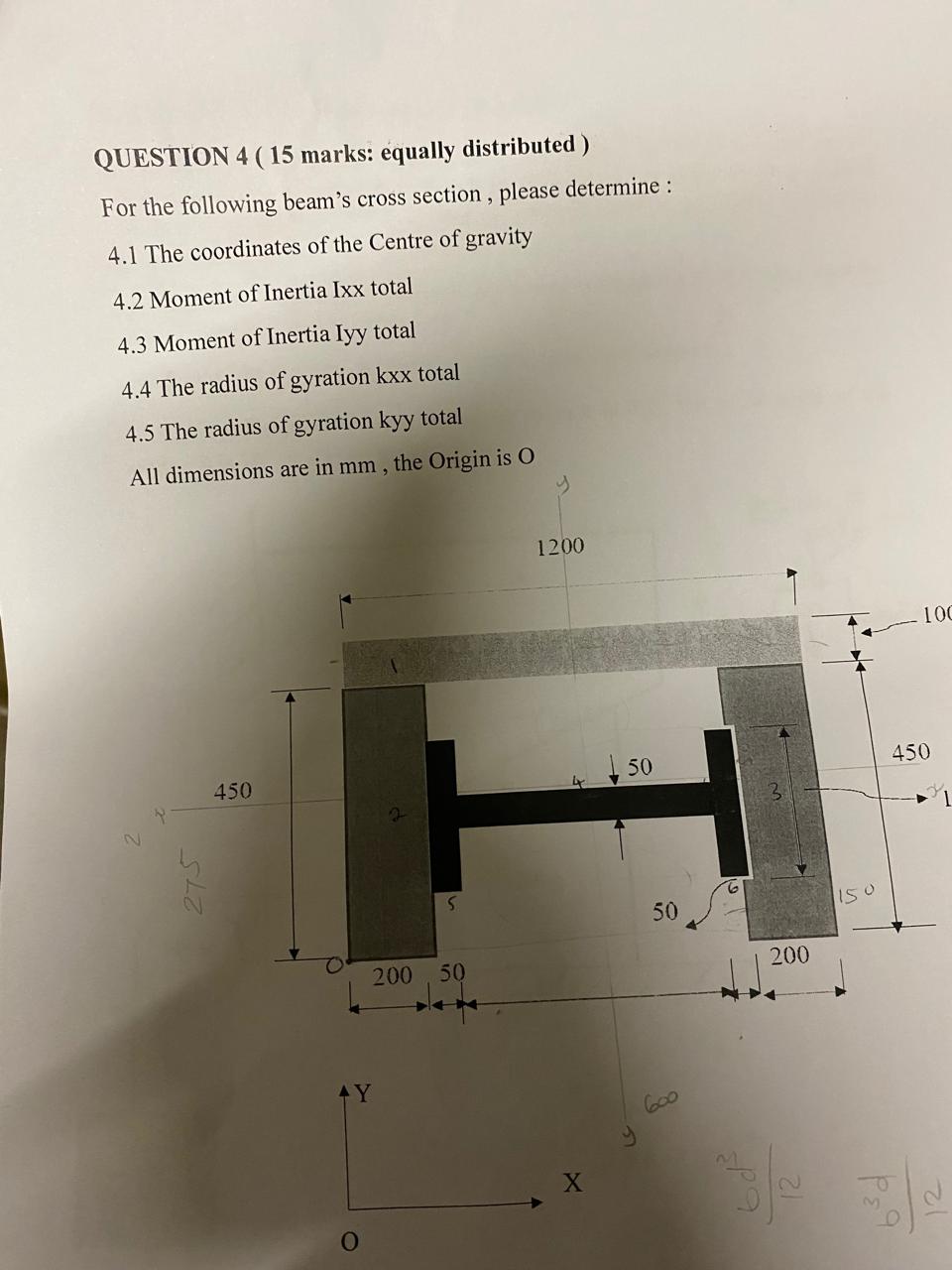 Solved QUESTION 4 ( 15 ﻿marks: equally distributed) ﻿For the | Chegg.com