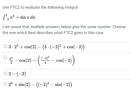 Solved Use FTC2 to evaluate the following integral 52,23 | Chegg.com