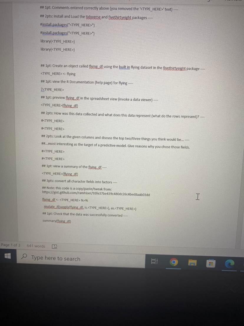 I want to know the correct way to answer each | Chegg.com